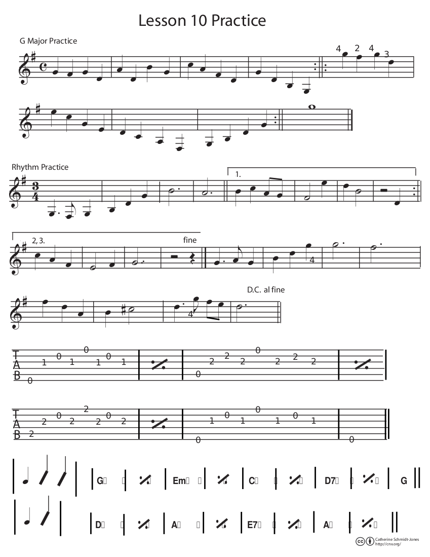 1.9 Guitar lesson 10: repeating measures and sections By OpenStax | Jobilize