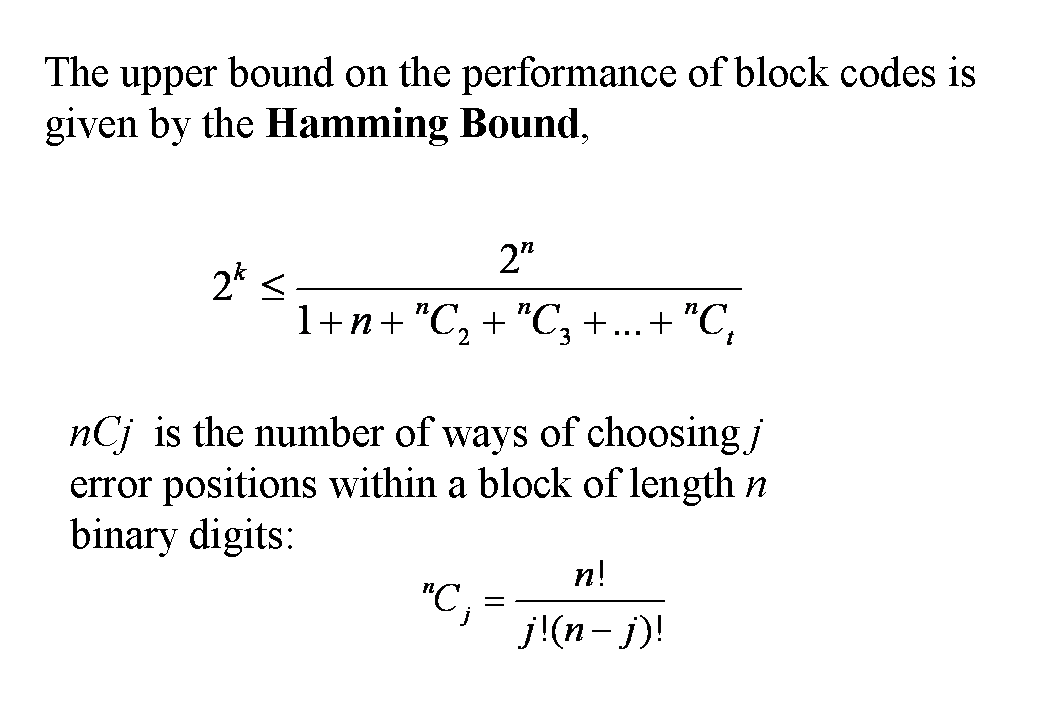 Group Codes Block Code Performance By Openstax Page 23 Jobilize