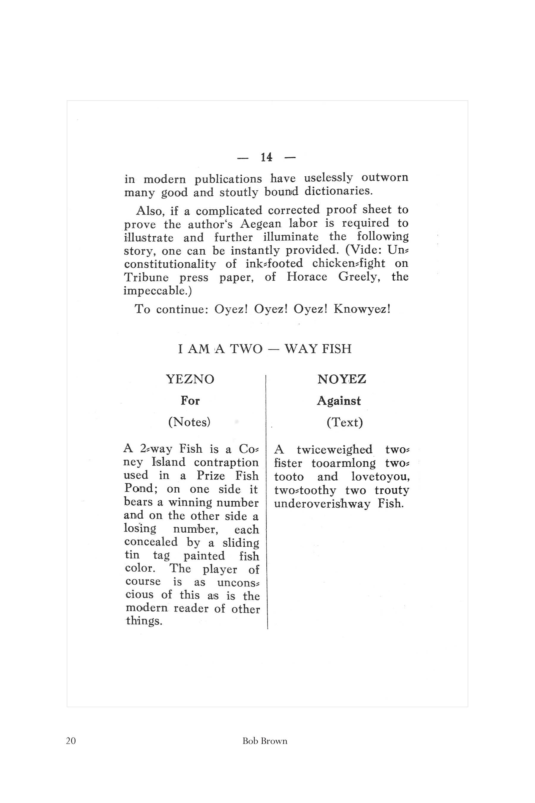 I am a two — way fish, The readies, by bob brown, By OpenStax | Jobilize