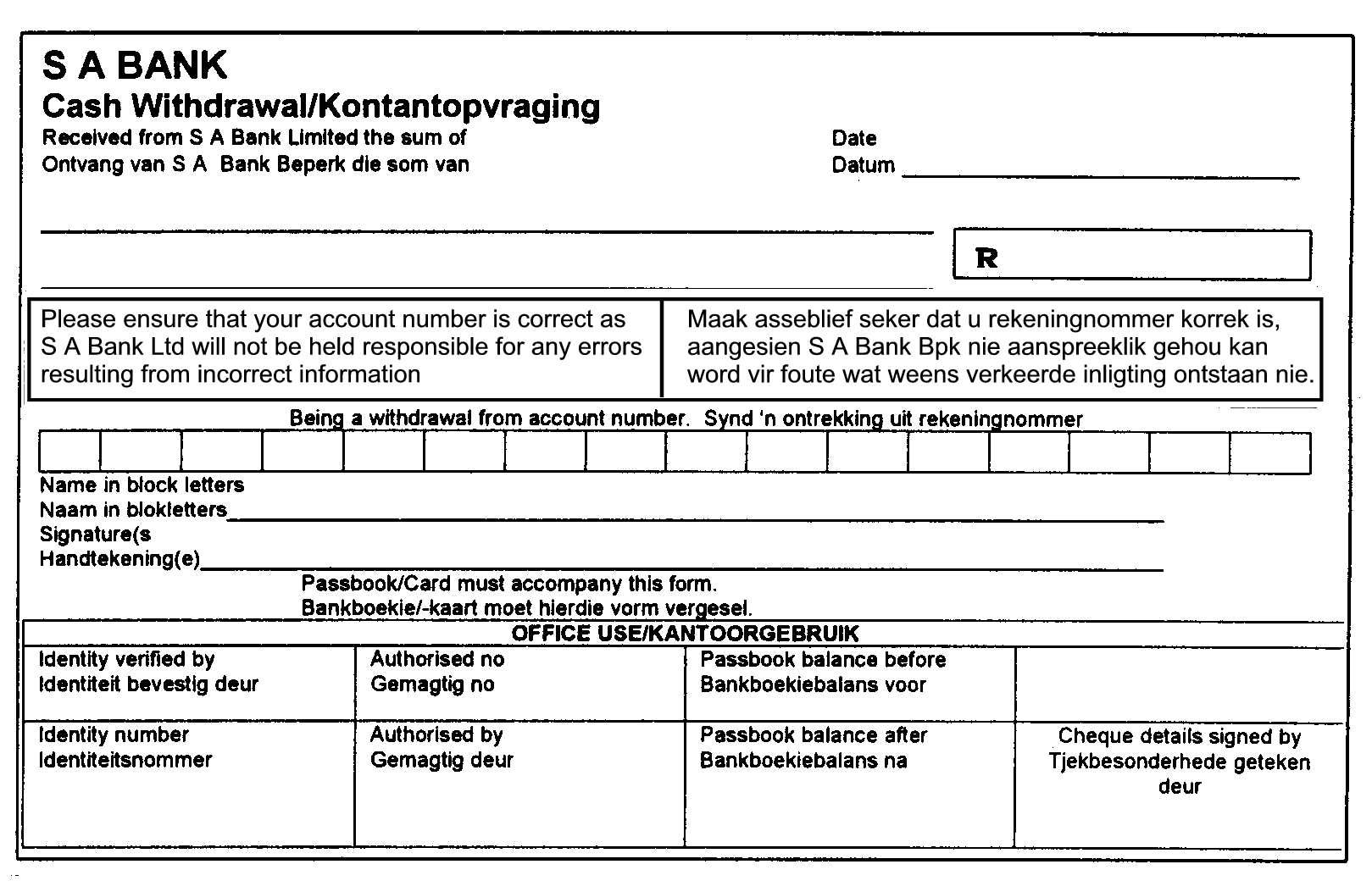 Bank Withdrawal Slip Template Bank Withdrawal Slip Template