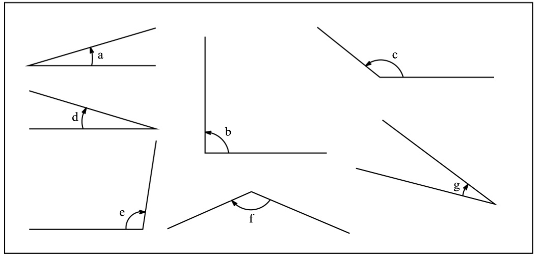 Draw two examples of each kind of angle with your pencil or ruler ...