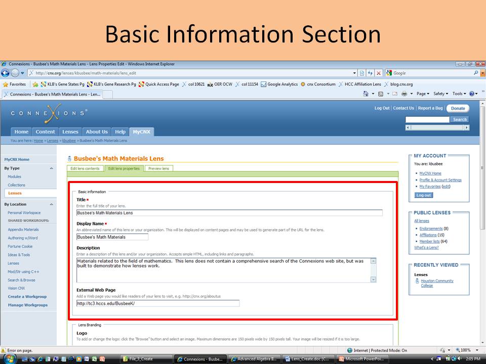 Lens Creation Overview By Openstax Jobilize