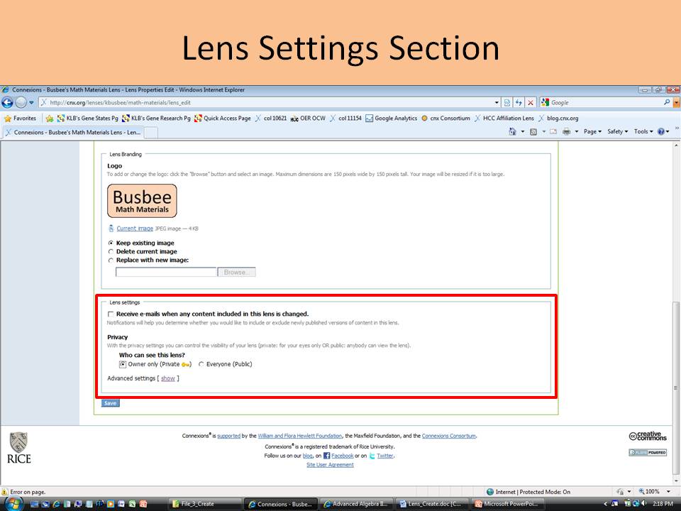 Lens Creation Overview By Openstax Jobilize