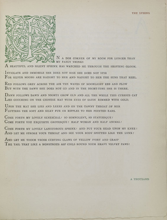 The sphinx by oscar wilde By OpenStax | Jobilize