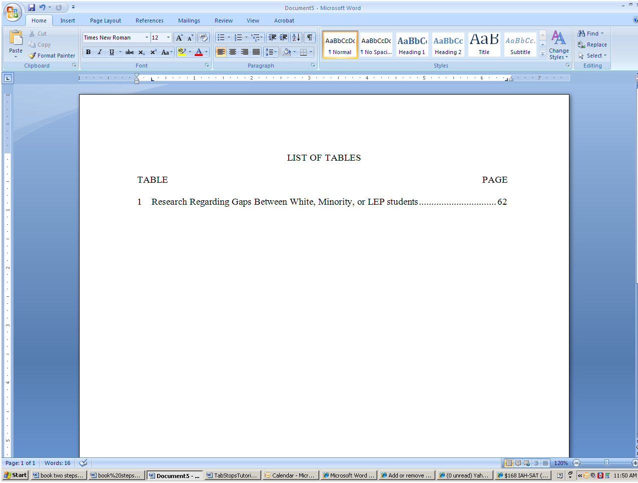 Step two, List of tables, By OpenStax | Jobilize