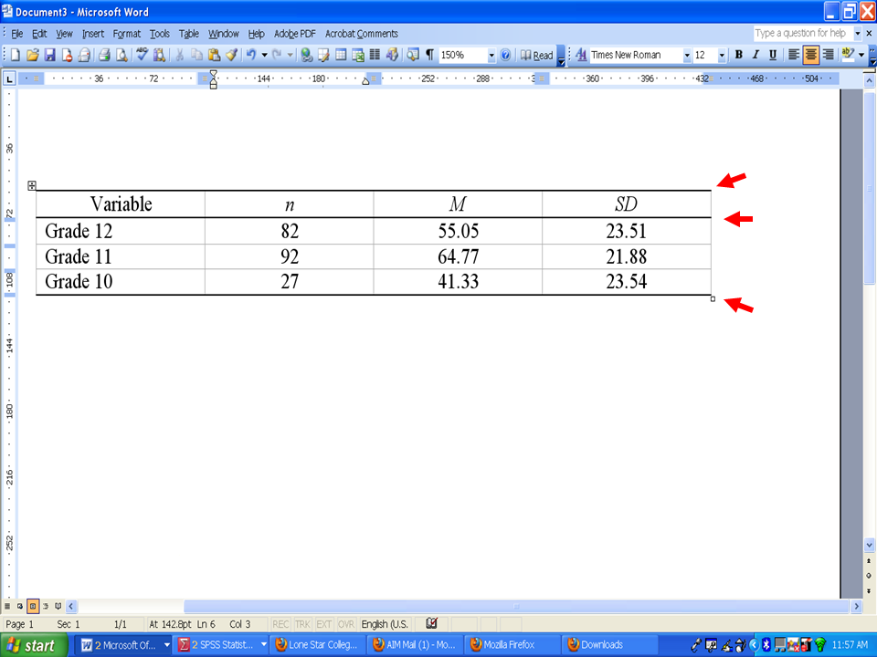 Apa Style Table In Word | Cabinets Matttroy Apa Style Table In Word | Cabinets Matttroy